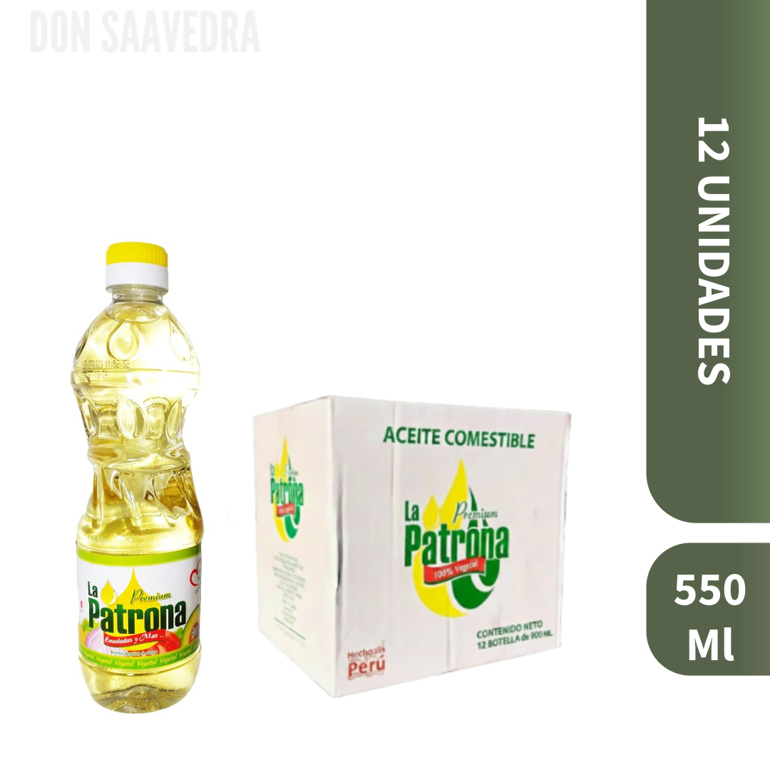 ACEITE VEGETAL LA PATRONA 500ML X 12UND - Grupo Comercial Shark