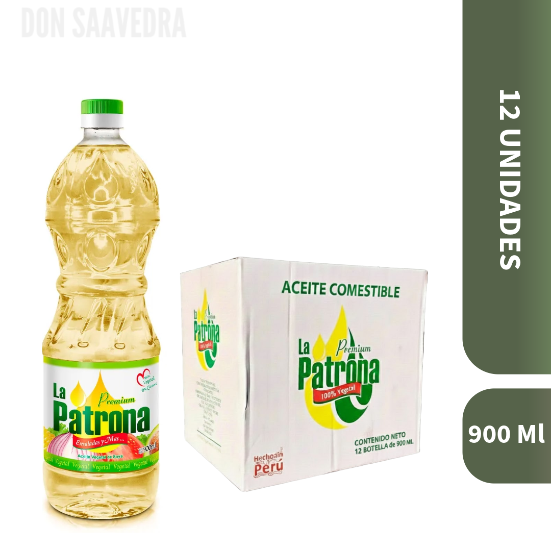 ACEITE VEGETAL LA PATRONA 900ML X 12UND - Grupo Comercial Shark