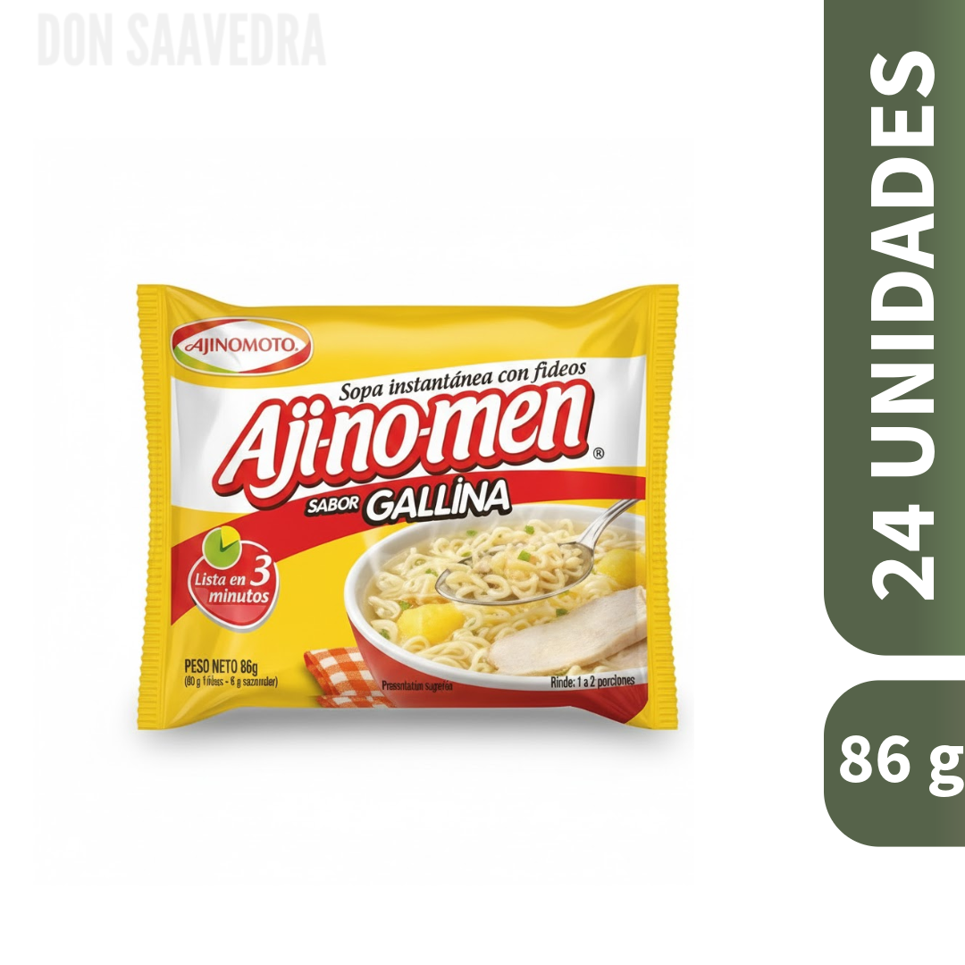 AJINOMEN SABOR GALLINA 86GR X 24UNID - Grupo Comercial Shark