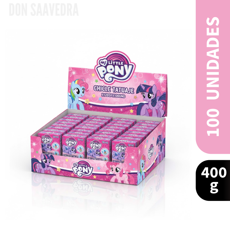 CHICLE TATUAJE MY LITTLE PONY X12DSPX100UND - Grupo Comercial Shark