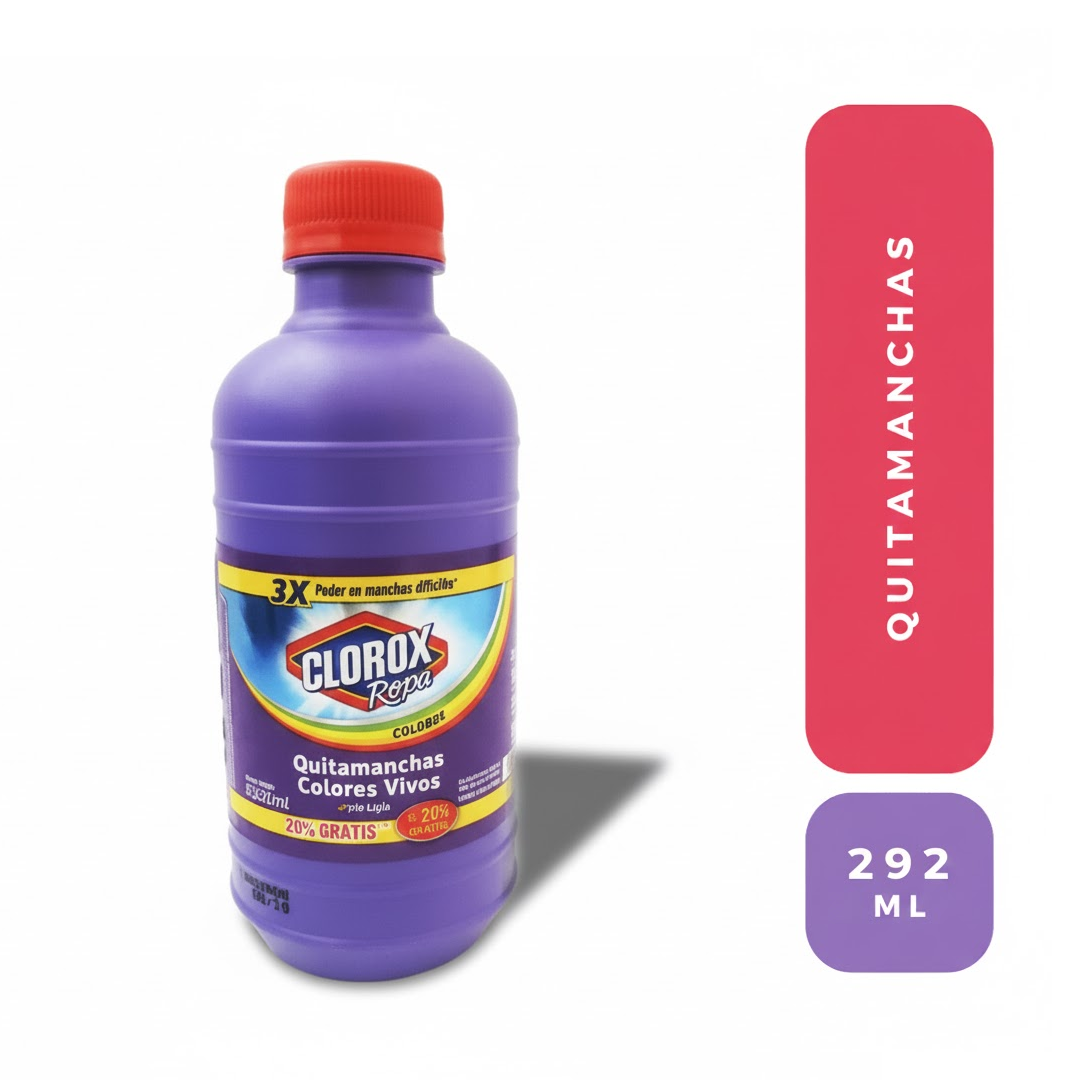 LEJIA CLOROX ROPA COLOR QUITA MANCHA 292ML PQT 20UND - Grupo Comercial ...